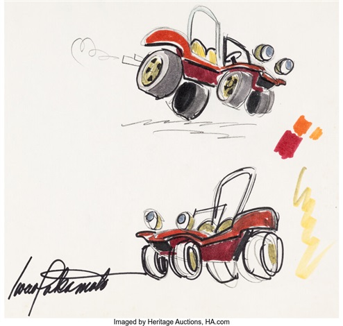 Speed Buggy Rare ConceptCharacter Design Drawing by Iwao Takamoto ...