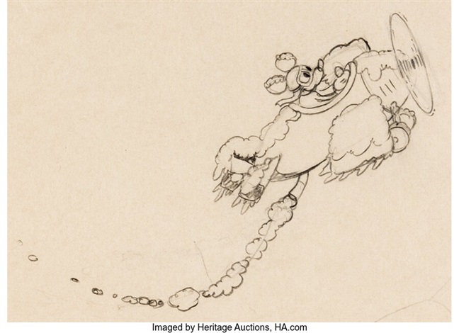 The Mail Pilot Mickey Mouse Animation Drawing Walt Disney, 1933. by ...
