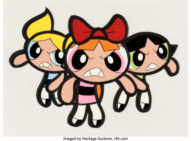 Powerpuff Girls What a Cartoon Pilot Episode Crime 101 Production Cel ...