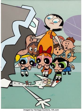 Powerpuff Girls Geshundfight Blossom, Bubbles, and Buttercup with Ms ...