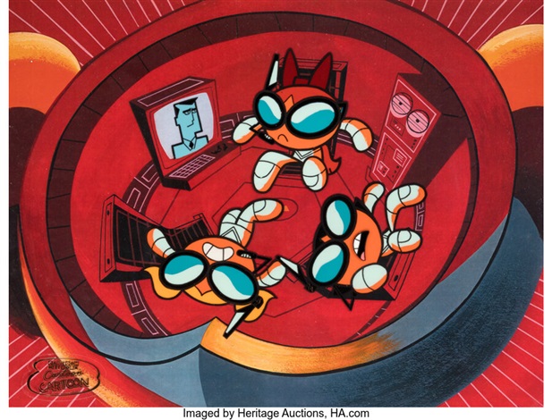 Powerpuff Girls Uh, Oh, Dynamo Blossom, Bubbles, and Buttercup with ...