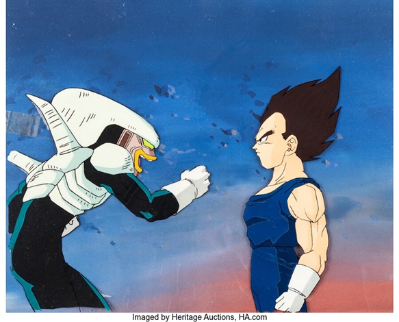 Dragon Ball Z Episode 222 Vegeta and Pui Pui Production Cel with Custom ...