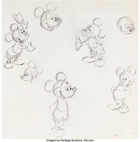 Mickey Mouse Model Sheet Walt Disney, c. 1950s1960s. by Walt Disney ...