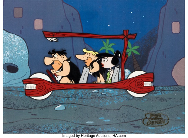 The Flintstones On the Rocks Fred Flintstone with Barney and Betty ...