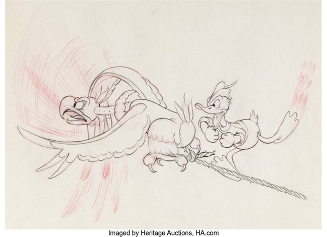 Alpine Climbers Donald Duck Animation Drawing Walt Disney, 1936. by ...