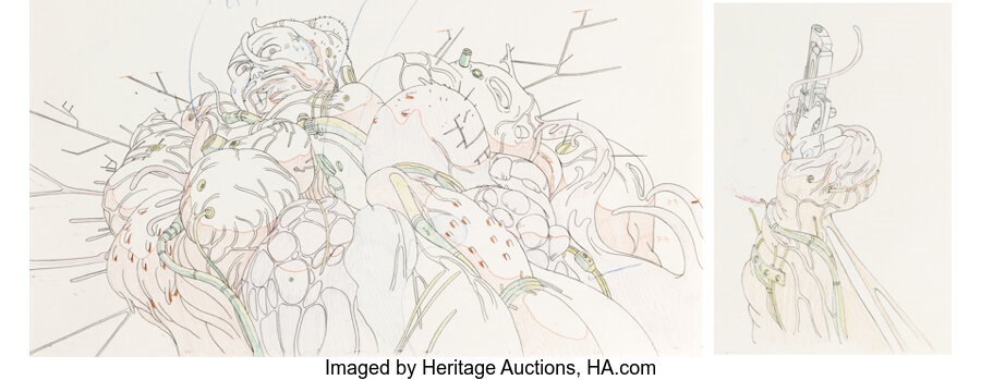 Akira Colonel Shikishima and Tetsuo Animation Drawing Group of 2 Tokyo ...