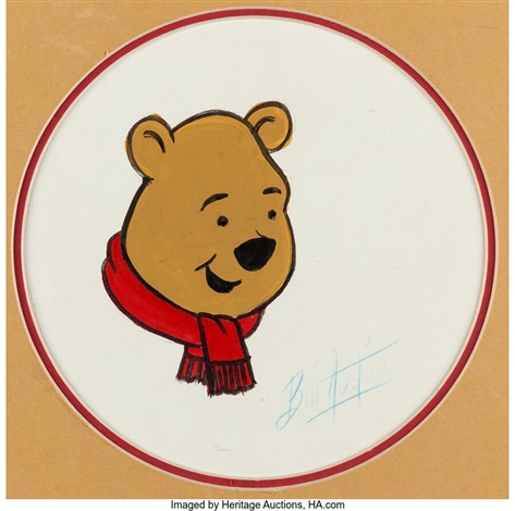 Winnie the Pooh Painting Original Art Signed by Bill Justice Walt ...