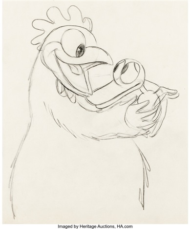 The Ugly Duckling Hen and Duckling Rough Animation Drawing Disney, 1931 ...