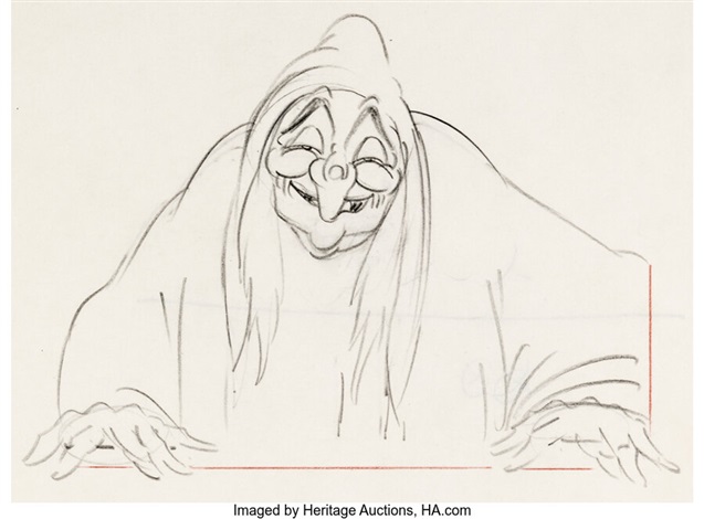 Snow White and the Seven Dwarfs Old Hag Animation Drawing Walt Disney ...