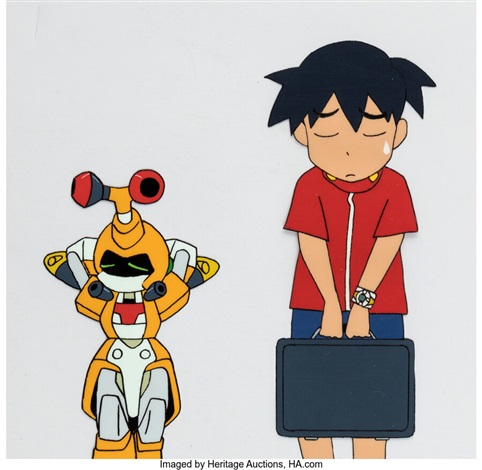 Medabots Spirits Ikki and Metabee Production Cel with Animation Drawing ...