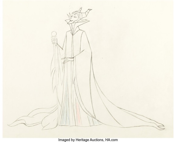 Sleeping Beauty Maleficent Animation Drawing Walt Disney, 1959. by Walt Disney Studios on artnet