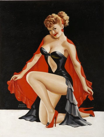 Pin up illustration by Peter Driben on artnet