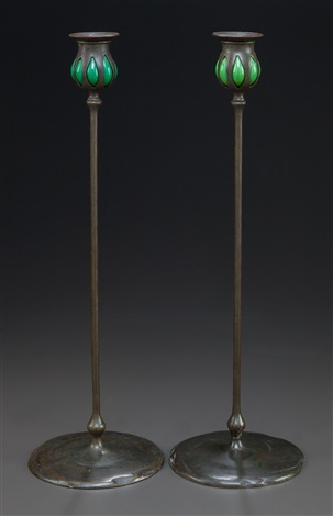 Candlesticks pair by Tiffany Studios on artnet
