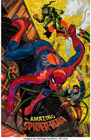 John Romita Sr. The Amazing Spider-Man Marvelmania Poster Illustration ...