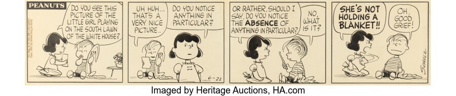 Charles Schulz Peanuts Daily Comic Strip Caroline Kennedy Reference ...