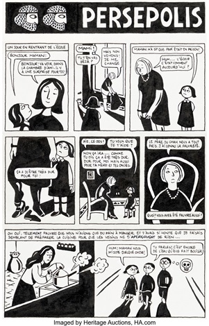 Marjane Satrapi Persepolis Story Page 24 Original Art LAssociation ...