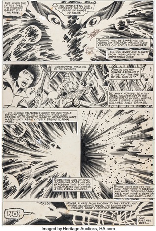 John Byrne and Terry Austin The X-Men 108 Story Page 13 Original Art ...