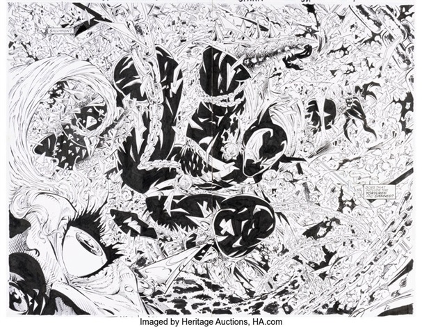 Greg Capullo and Todd McFarlane Spawn 32 Double Splash Page 6-7 ...