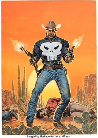 Bob Larkin Punisher A Man Named Frank Cover Original Art Marvel, 1994 ...