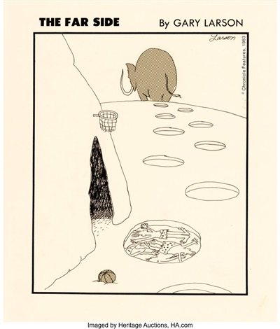 Gary Larson The Far Side Comic Strip Original Art Chronicle Features ...