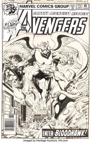 Keith Pollard and Rudy Nebres Avengers 179 Cover Original Art Marvel ...