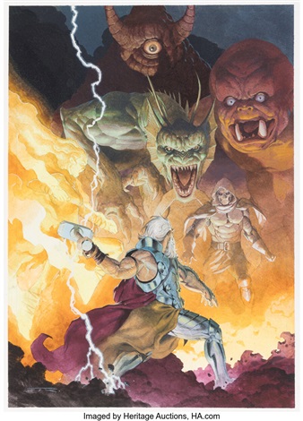 Esad Ribic Thor 6 712 Variant Cover Original Art Marvel, 2018 by Esad ...