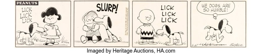 Charles Schulz Peanuts Daily Comic Strip Snoopy, Charlie Brown, Linus ...