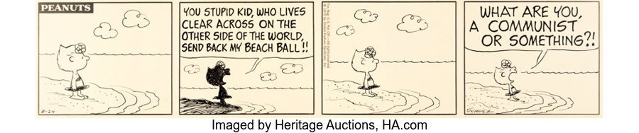 Charles Schulz Peanuts Daily Comic Strip Original Art dated 8-24-72 ...