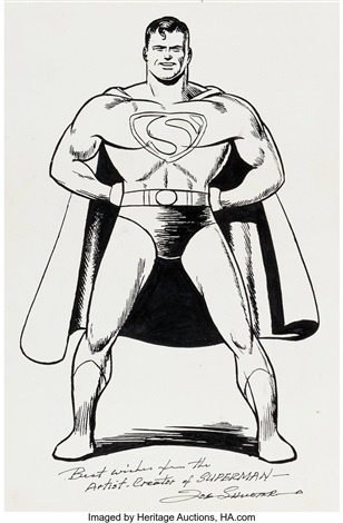 Joe Shuster - Superman Sketch Original Art c. 1940s by Joe Shuster on ...