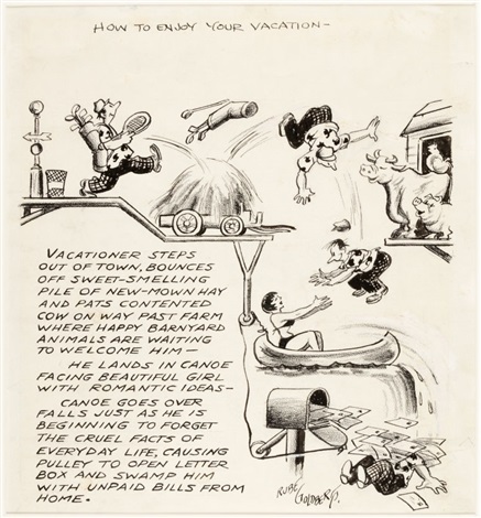 Rube Goldberg How To Enjoy Your Vacation Comic Strip Original Art by ...