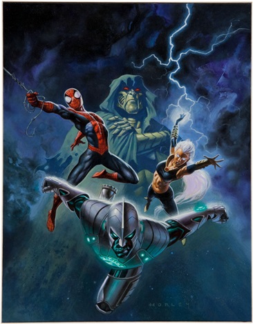 Alex Horley Comics Buyers Guide 1609 Cover and Cover Preliminary Sketch ...