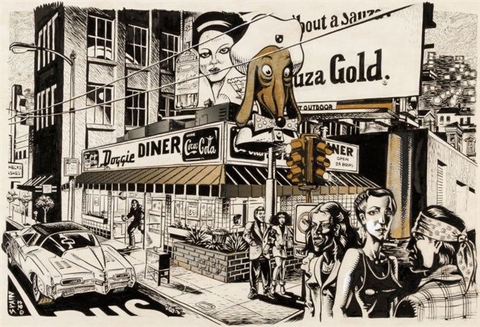 Spain Rodriguez Doggie Diner Illustration Original Art by Manuel ...