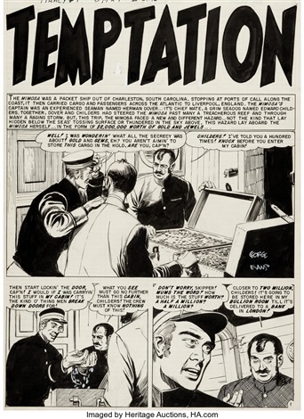 George Evans Piracy 7 Complete 7-Page Story Temptation Original Art EC ...