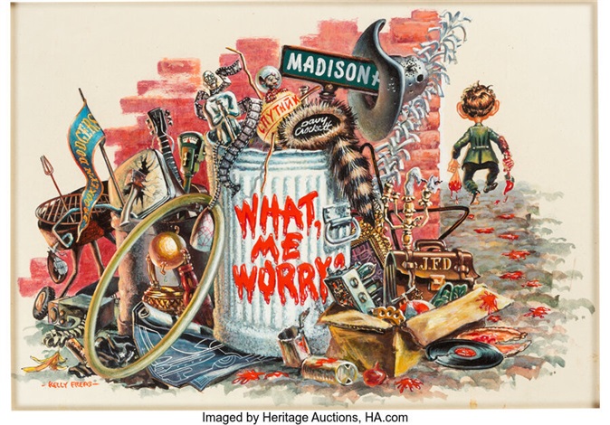 Kelly Freas More Trash From MAD 1 Cover Painting Original Art EC, 1958 ...