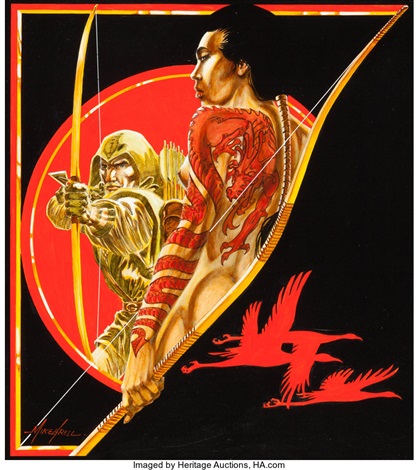 Mike Grell Green Arrow The Longbow Hunters Commission Painting Original ...