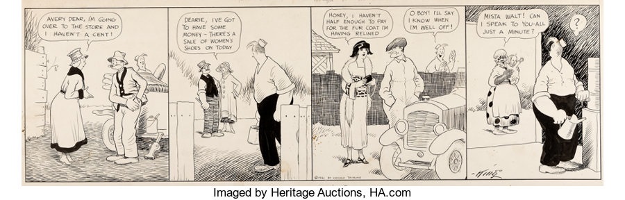 Frank King Gasoline Alley Daily Comic Strip Original Art dated 10-21-21 ...