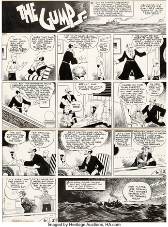 The Gumps Sunday Comic Strip Original Art dated 5-11-41 Chicago Tribune ...