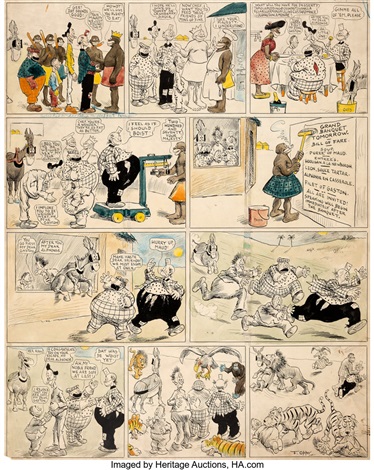 Frederick Opper Happy Hooligan Sunday Comic Strip Original Art dated 6 ...