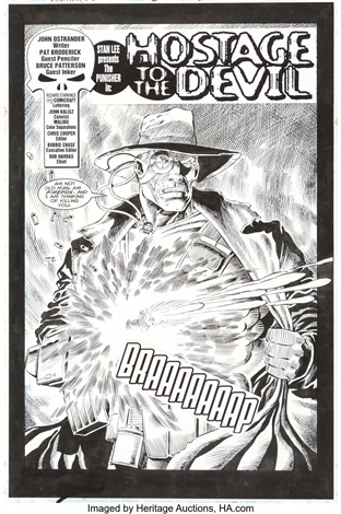 Pat Broderick and Bruce Patterson Punisher 6 Splash Page 2 Original Art ...