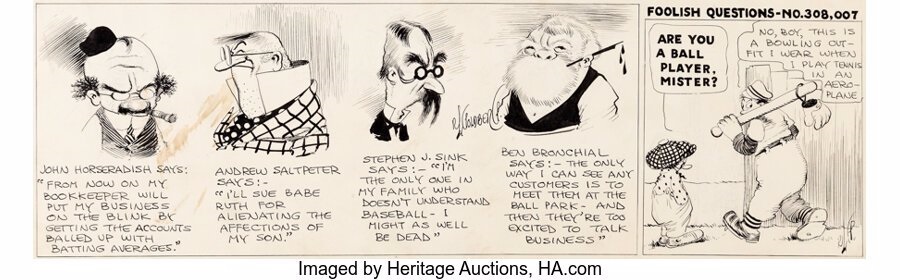 Rube Goldberg Daily Comic Strip Original Art dated 4-12-1922 by Rube ...