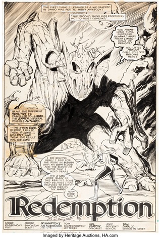 Bo Hampton and Joe Rubinstein The New Mutants 63 Splash Page 4 Original Art Marvel, 1988 by Bo ...