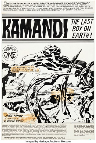 Jack Kirby and D. Bruce Berry Kamandi, the Last Boy on Earth 37 Splash ...