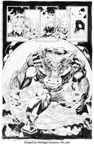 Adam Kubert and Dan Green Wolverine 95 Story Page 19 Original Art ...