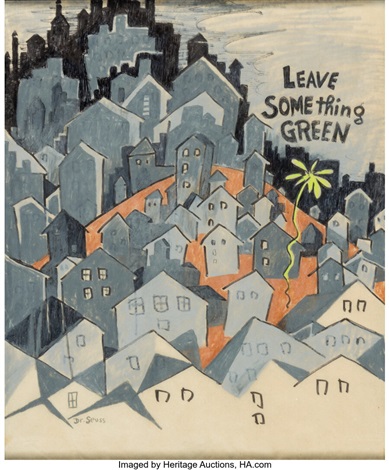 Theodor Seuss Geisel as Dr. Seuss Leave Something Green Painting ...