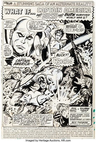 George Tuska and Russ Jones What If 5 Captain America Splash Page 1 ...