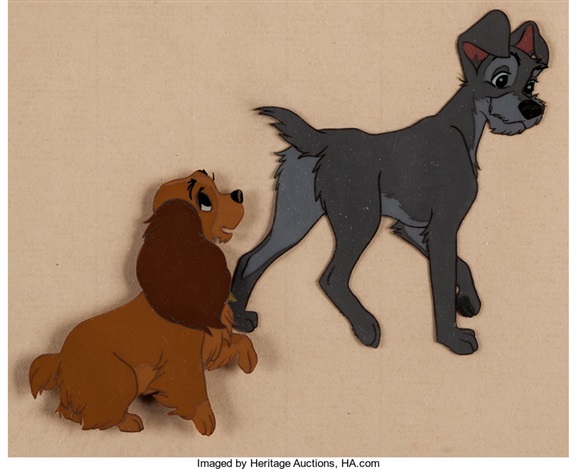 Lady and the Tramp Production Cel Setup Walt Disney, 1955 by Walt ...