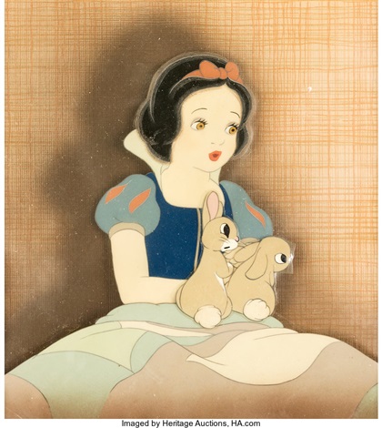 Snow White and the Seven Dwarfs Snow White and Rabbits Production Cel ...