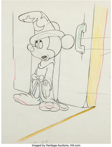 Fantasia Mickey Mouse as the Sorcerers Apprentice Animation Drawing ...