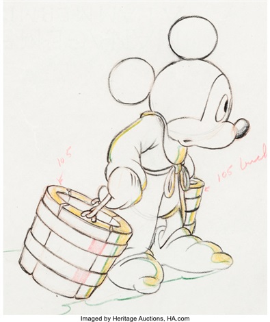 Fantasia Sorcerers Apprentice Mickey Mouse Animation Drawing Walt ...