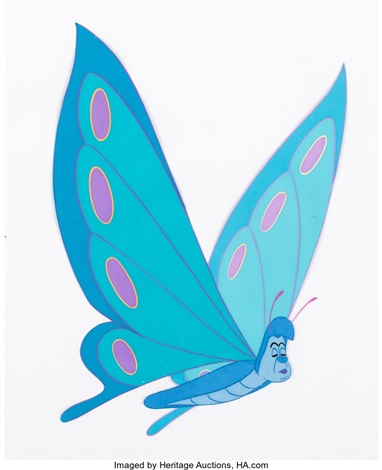 Alice in Wonderland CaterpillarButterfly Production Cel Walt Disney ...